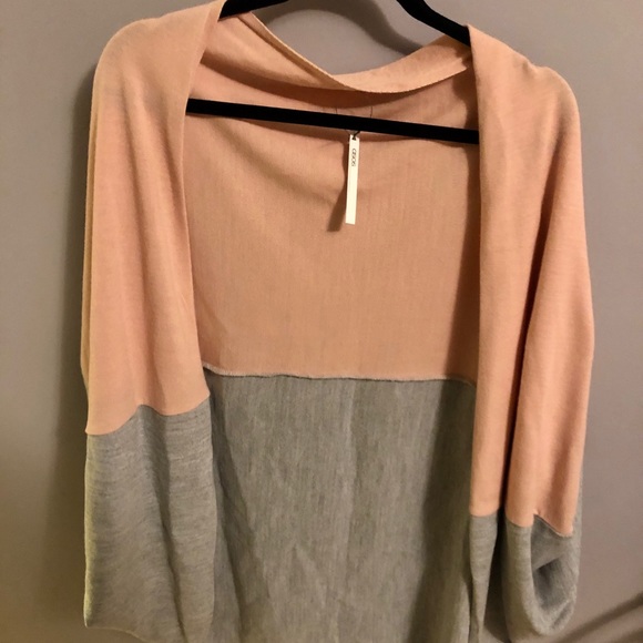 ASOS | Sweaters | Asos S Pink Grey Colorblock Cocoon Cardigan Nwt ...